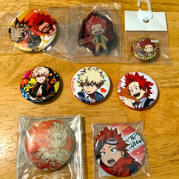 MHA | Accessories | Mha Kirishima Eijirou And Bakugou Katsuki Pins Sold ...